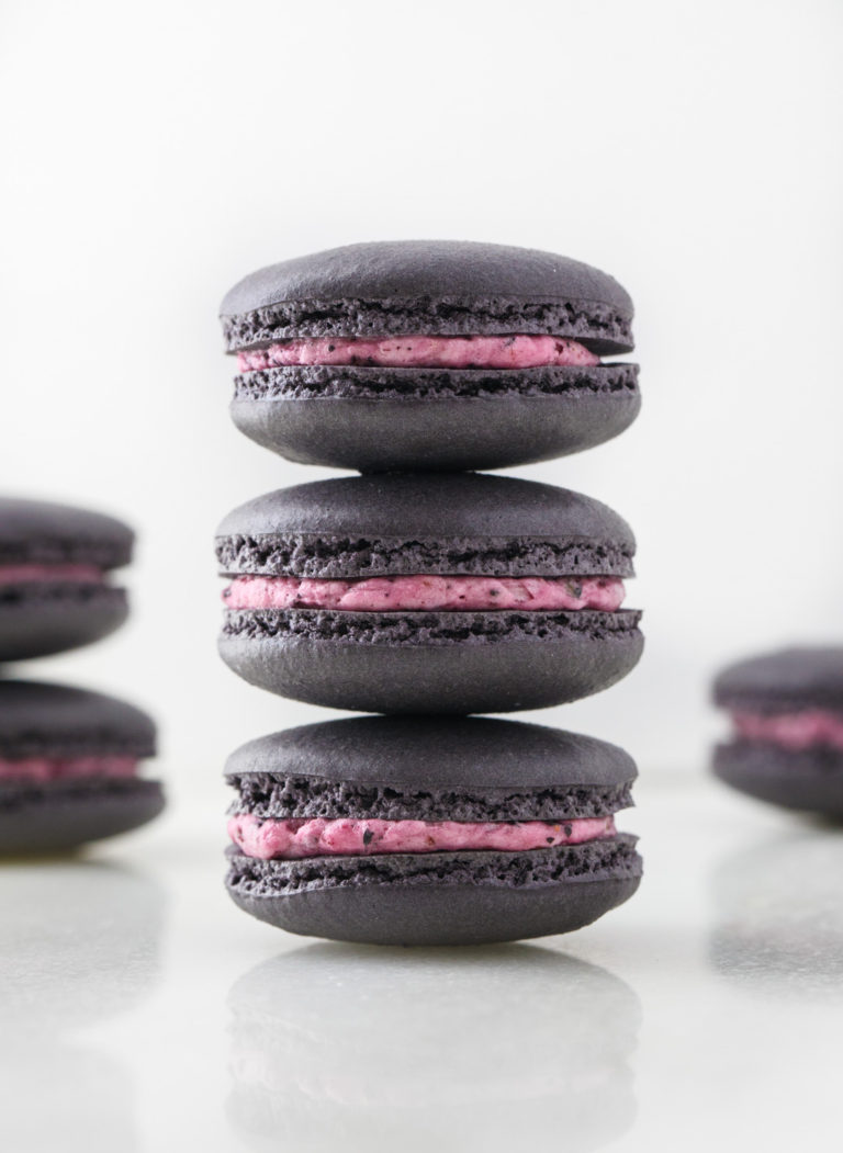 Blueberry Buttercream Macarons | Southern FATTY