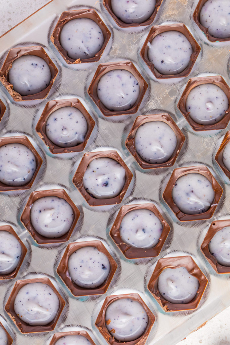 Blueberry White Chocolate Ganache Truffles | Southern FATTY