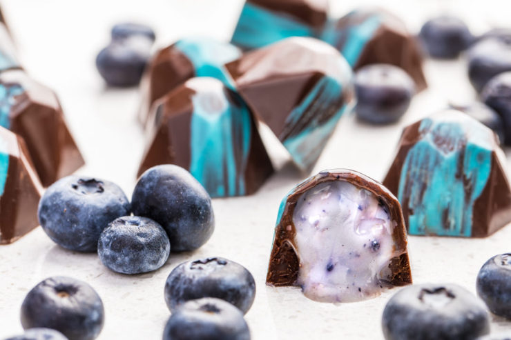 Blueberry White Chocolate Ganache Truffles | Southern FATTY