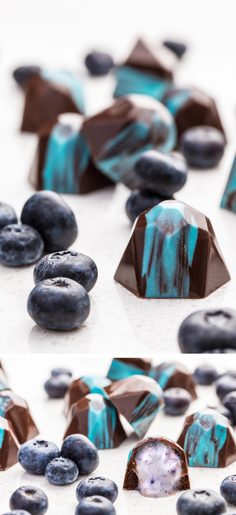 Blueberry White Chocolate Ganache Truffles | Southern FATTY