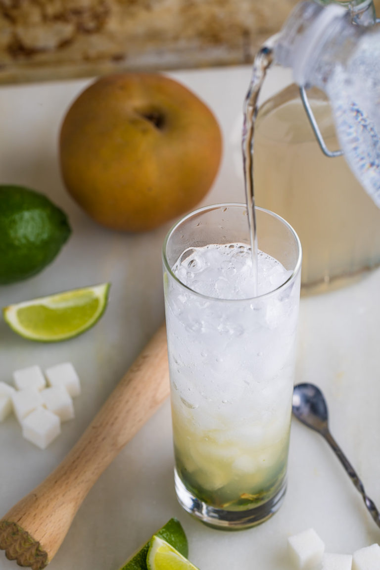 Asian Pear Mojito Cocktail + Mocktail | Southern FATTY