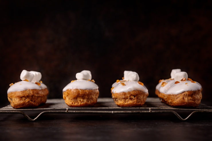 Sweet Potato Marshmallow Glazed Eclairs | Southern FATTY