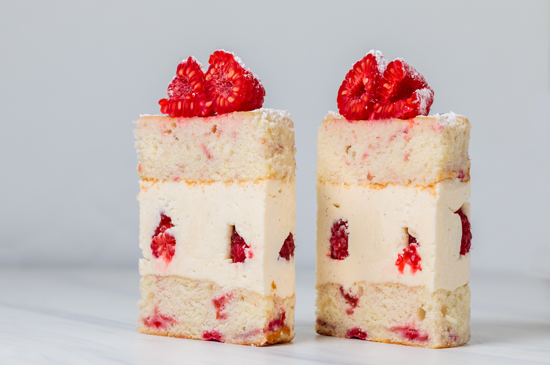 Raspberry Brown Butter Chiffon Cake | Southern FATTY