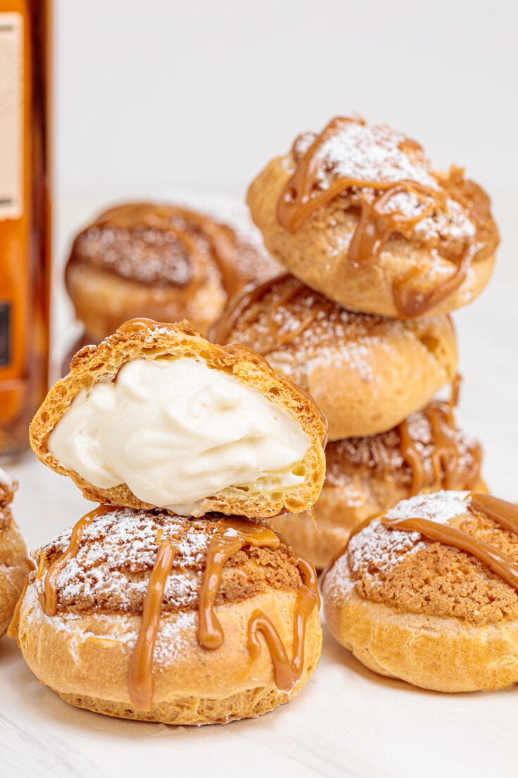 Bourbon Caramel Cream Puffs | Southern FATTY