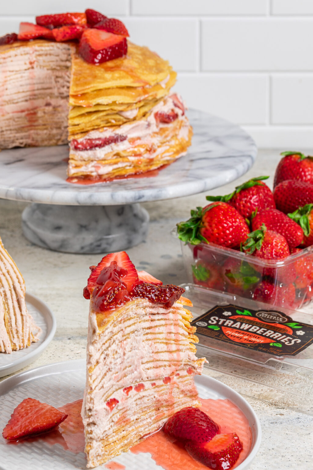 Strawberries & Cream Crêpe Cake | Southern FATTY
