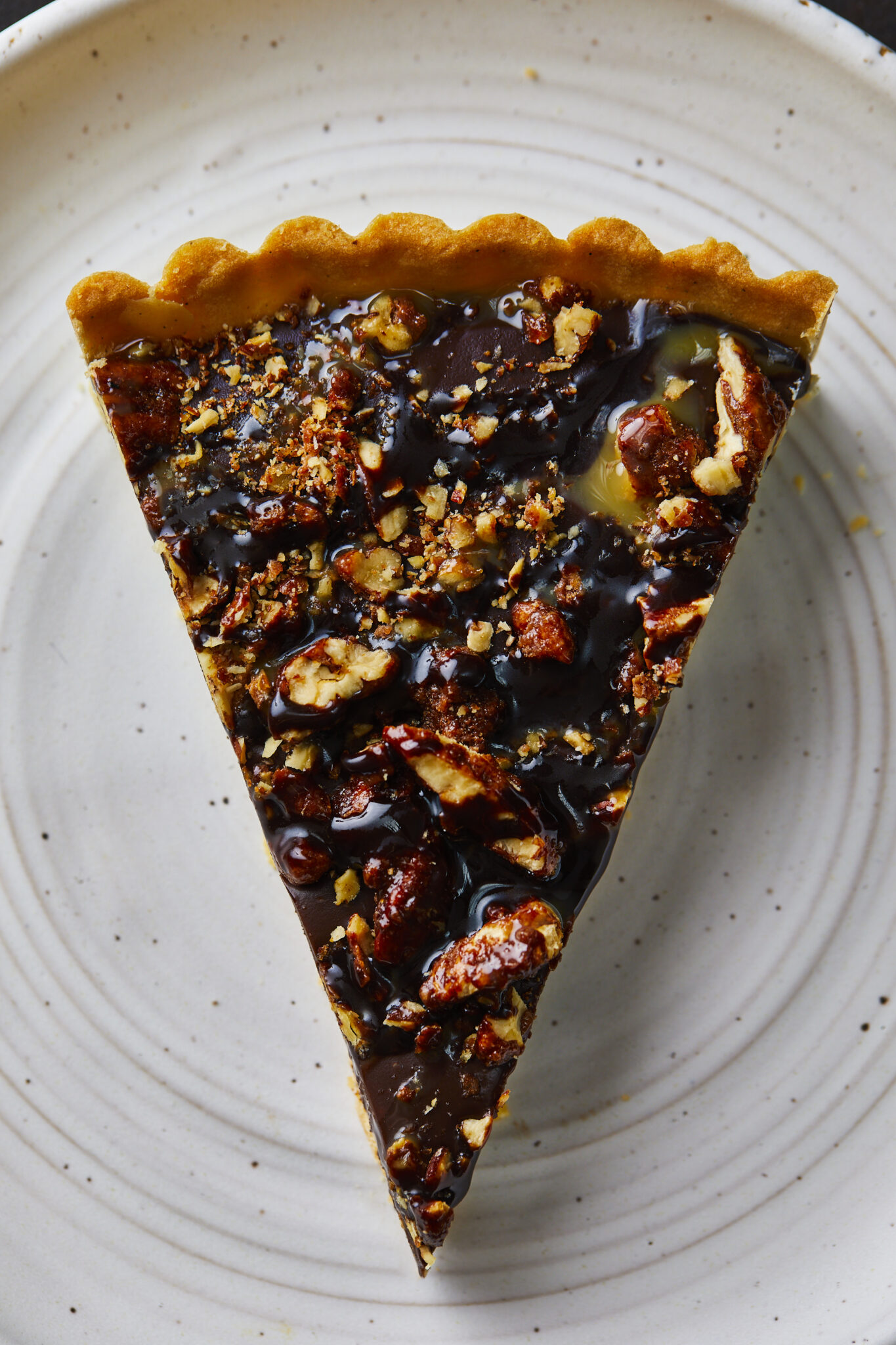 Melted Ice Cream Chocolate Tart with Pecans | Southern FATTY