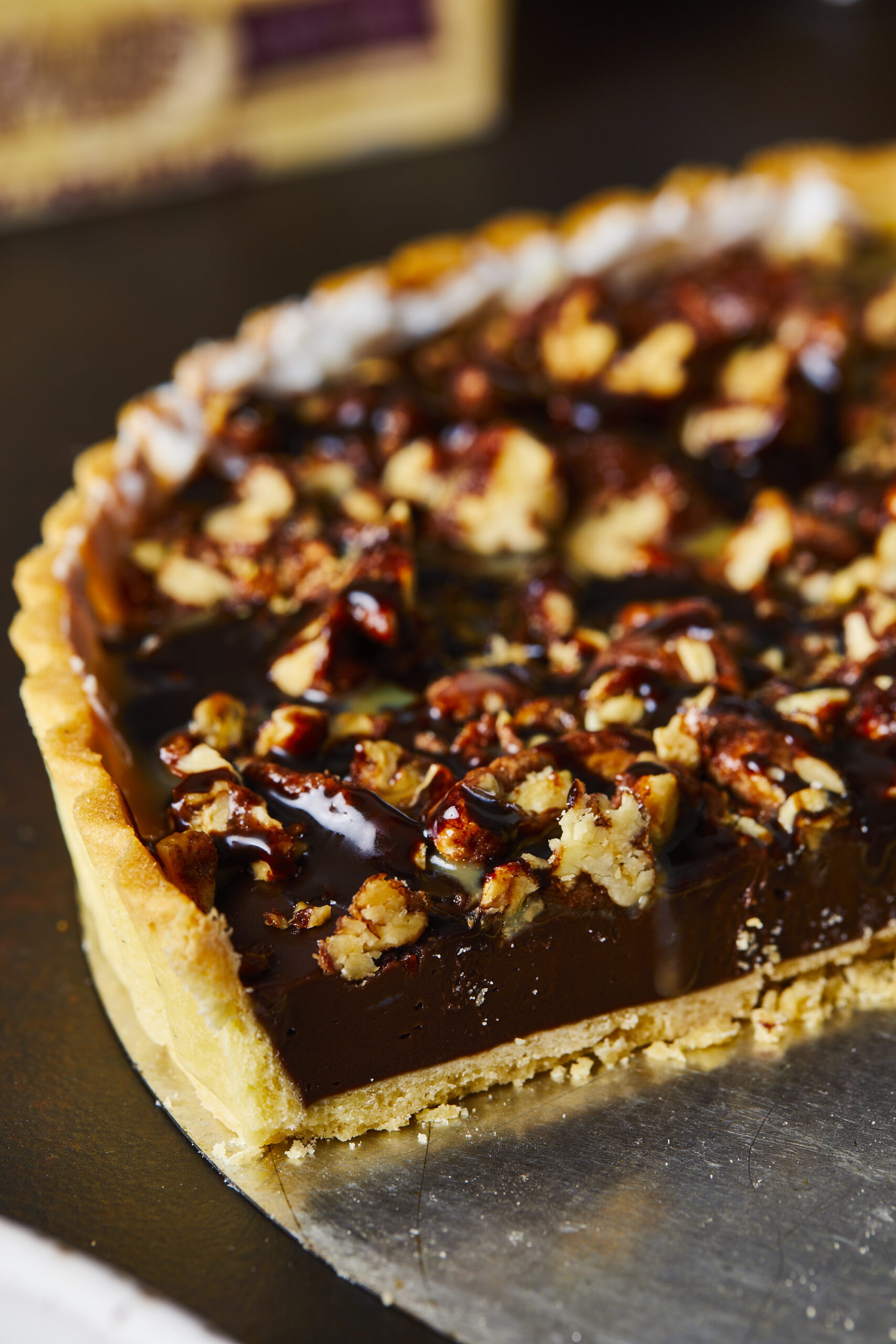Melted Ice Cream Chocolate Tart with Pecans | Southern FATTY